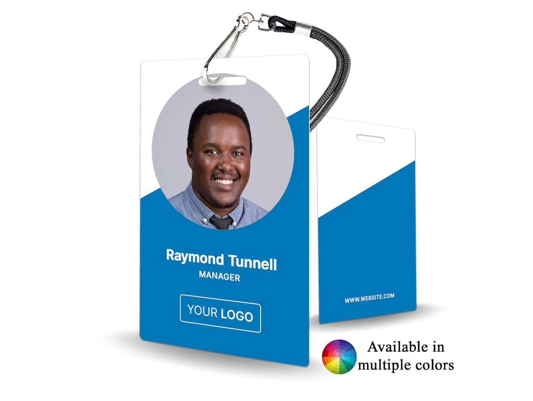 Simple Office Badge - Multiple Colors, Office Badge, ID Badge, Plastic ...