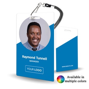 Simple Office Badge - Multiple Colors, Office Badge, ID Badge, Plastic ...