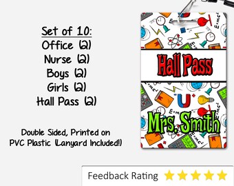 Lemons Theme Classroom Hall Passes for Teachers Personalized | Etsy