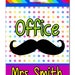 Mustache Theme Classroom Hall Passes for Teachers - Etsy