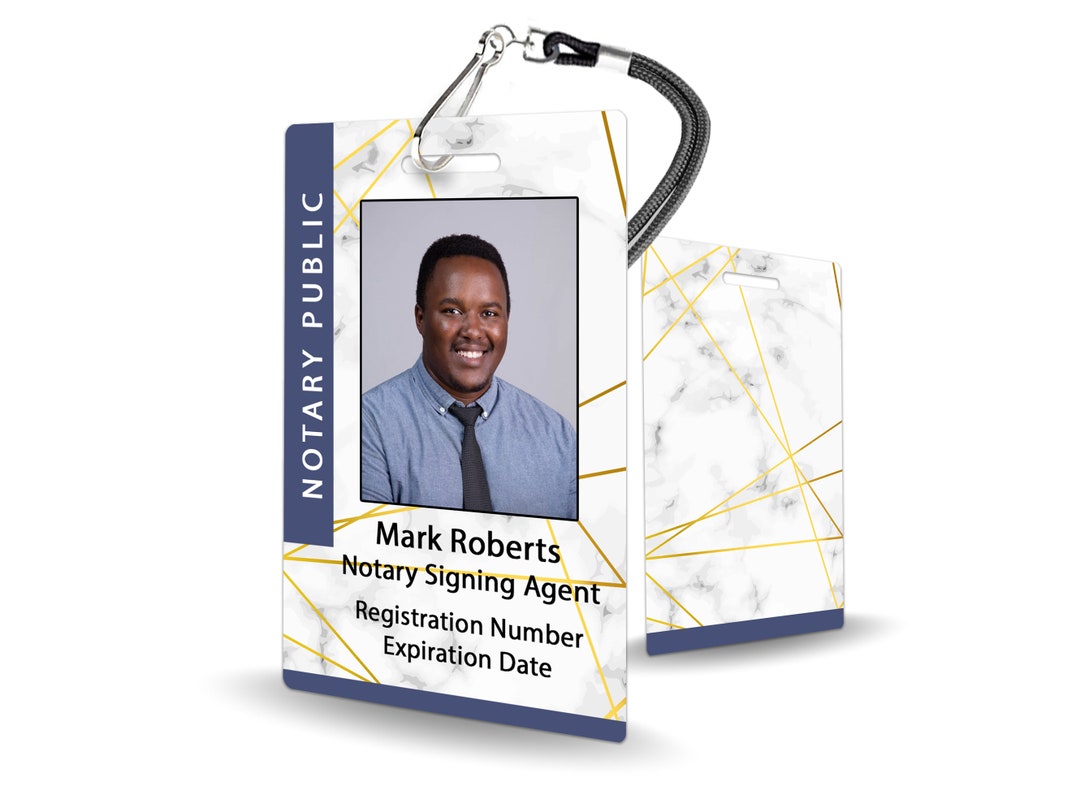 Notary Identification - Professional Badge, Notary ID, Notary Badge - Etsy