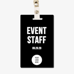 Badge for Event Staff or VIP - Event Badge, Staff ID, VIP Badge ...