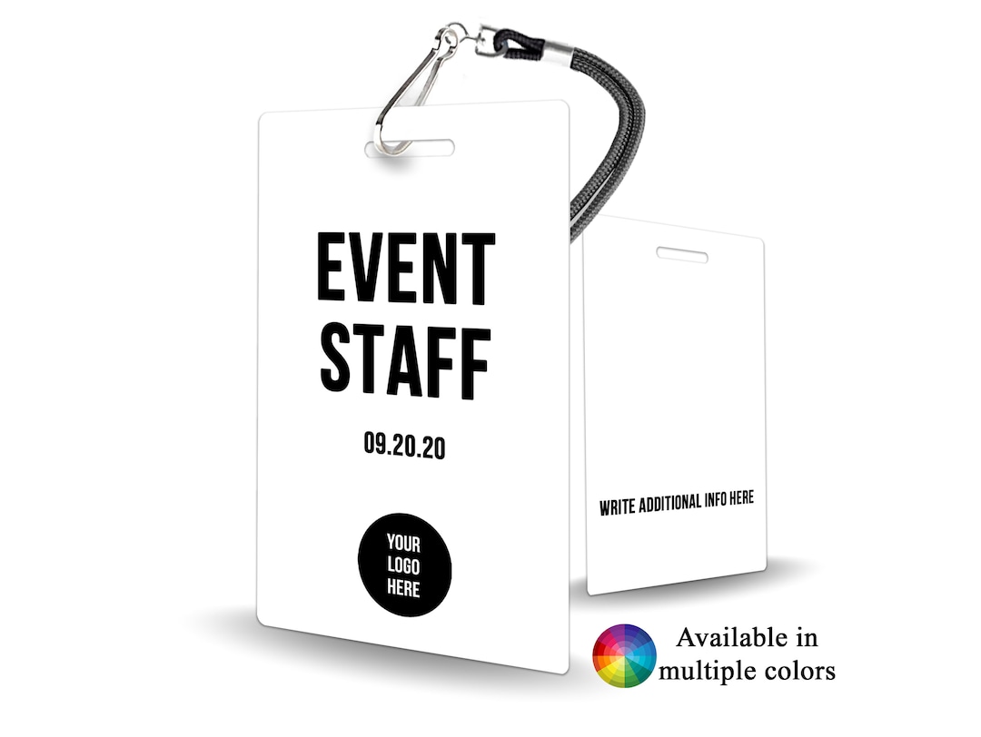 Staff Badge for Conference or Event - Conference Badge, Event Staff ID ...