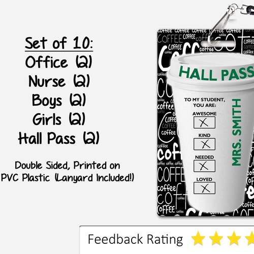 Bee Theme Classroom Hall Passes for Teachers Personalized - Etsy