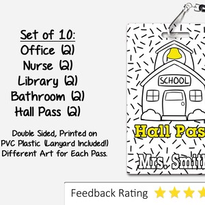 Picture Perfect Theme Classroom Hall Passes for Teachers, Personalized ...