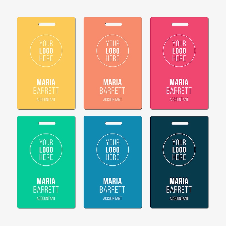 Basic Badge Template With Logo - Badge Template, Logo ID, Customizable ...