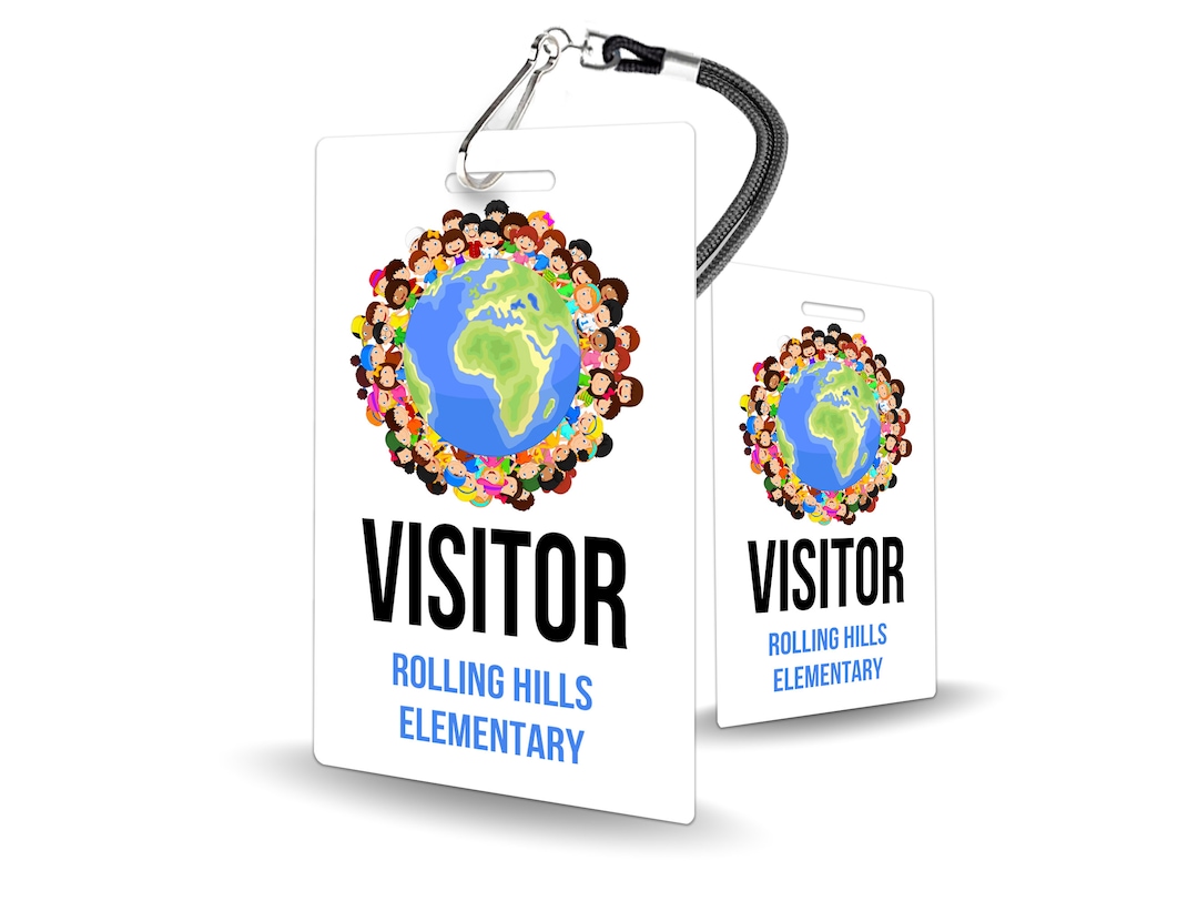 Elementary School Visitor Badge - Visitor ID, School Visitor Pass ...