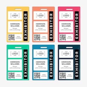 Custom Exhibitor Badge - Personalized Design - Etsy