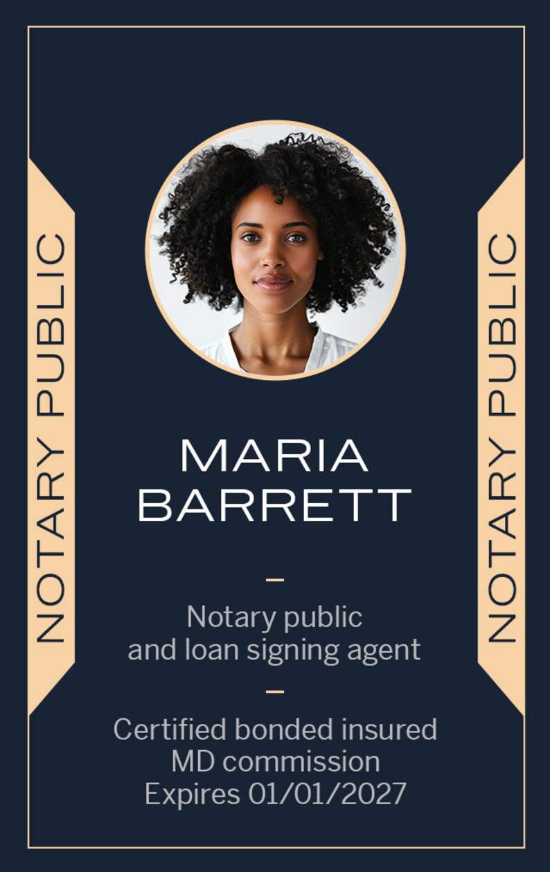 Personalized Notary ID Badge - Custom Design - Etsy