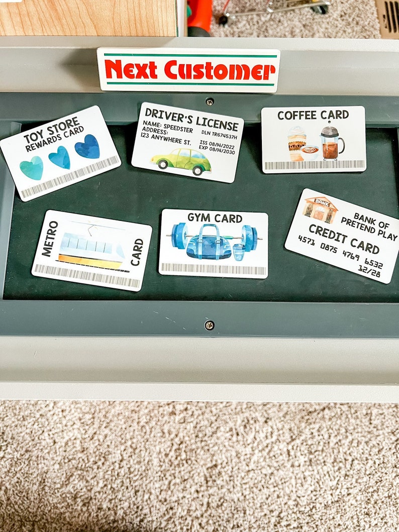 Dramatic Play Wallet Card Set (6 Cards), Pretend Play Kids Badges - Etsy