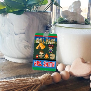 Camping Theme Classroom Hall Passes for Teachers, Personalized, Set of ...