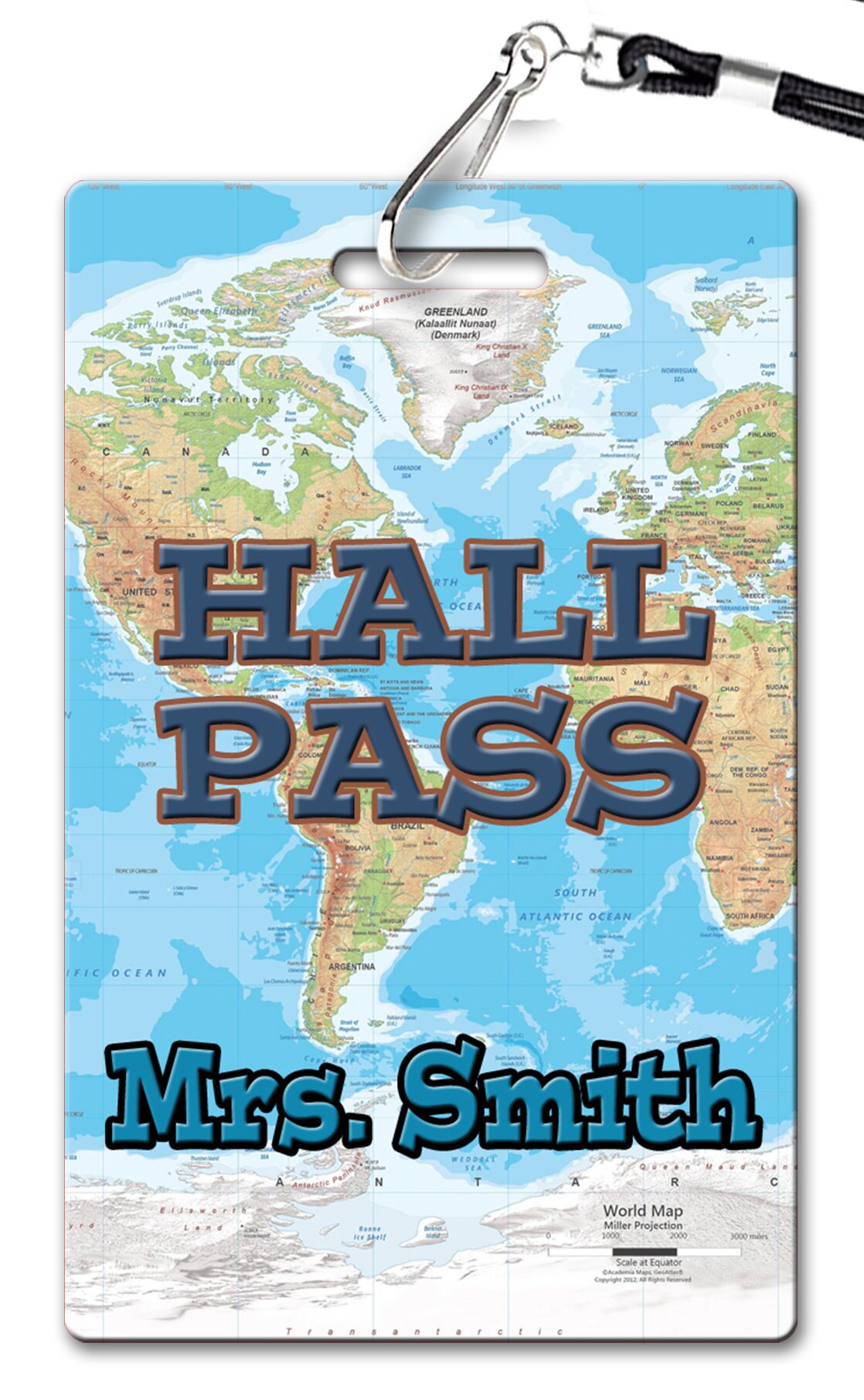 World Map Theme Classroom Hall Passes for Teachers - Etsy Canada