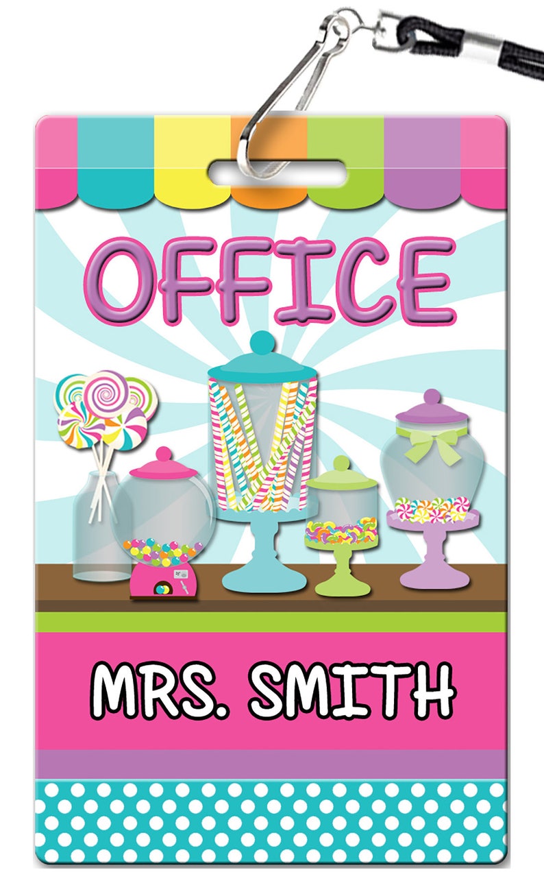 Candy Theme Classroom Hall Passes for Teachers Personalized | Etsy