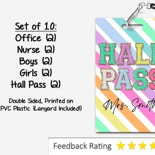 Coffee Theme Classroom Hall Passes for Teachers Personalized - Etsy