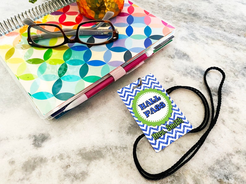 Preppy Chevron Theme Classroom Hall Passes for Teachers | Etsy