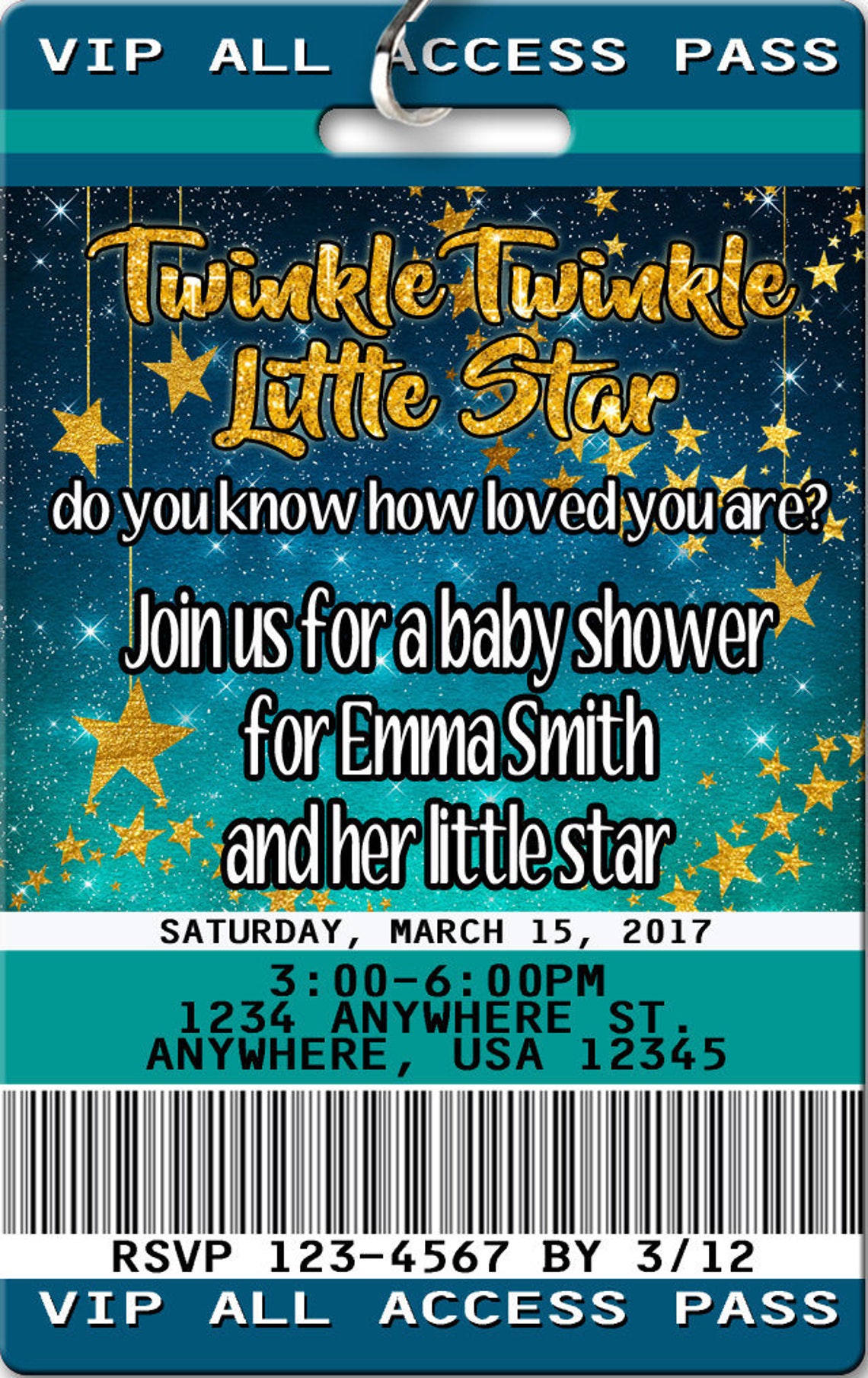 Stars Birthday Invitation PLASTIC Stars Birthday, Stars Birthday ...