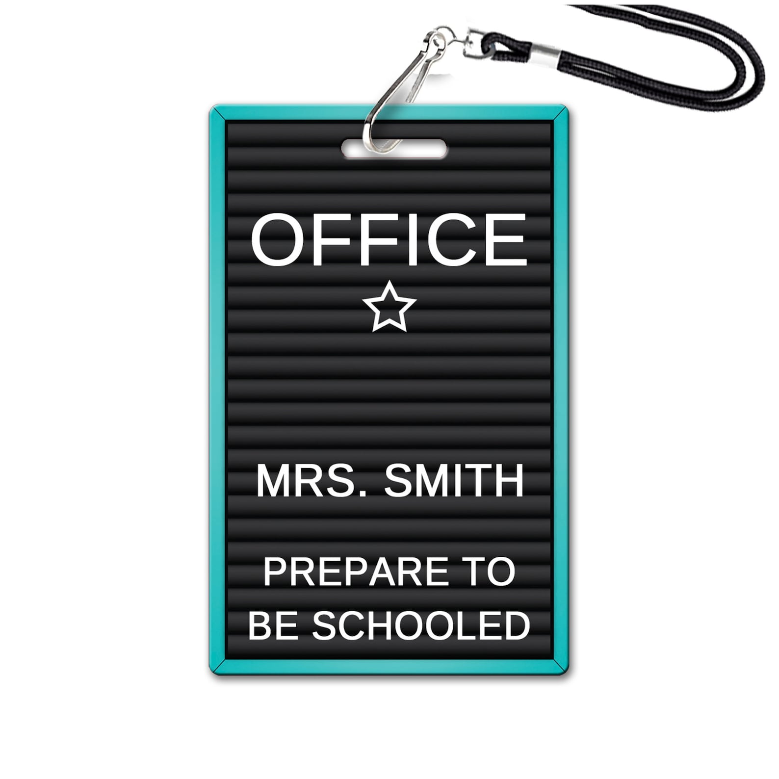 Letterboard Theme Classroom Hall Passes for Teachers, Personalized, Set ...