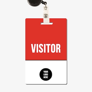 Visitor Badge for Office - Multiple Colors, Custom ID Badge, Design ...