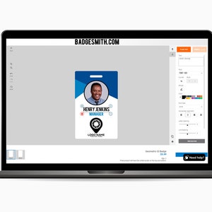 Basic Badge Template With Logo - Badge Template, Logo ID, Customizable ...