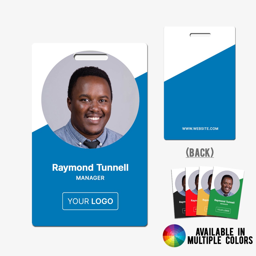 Simple Office Badge Multiple Colors, Office Badge, ID Badge, Plastic ...