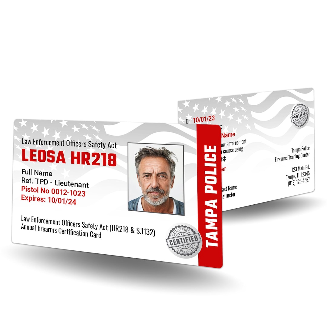 HR218 Badge - Concealed Carry Badge, HR218 ID, Law Enforcement Badge ...