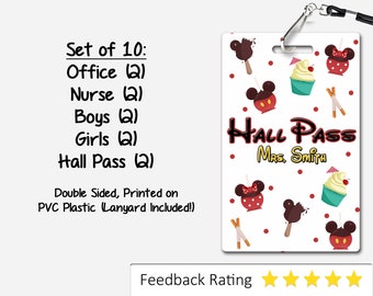 Sunflower Theme Classroom Hall Passes for Teachers, Personalized, Hall ...