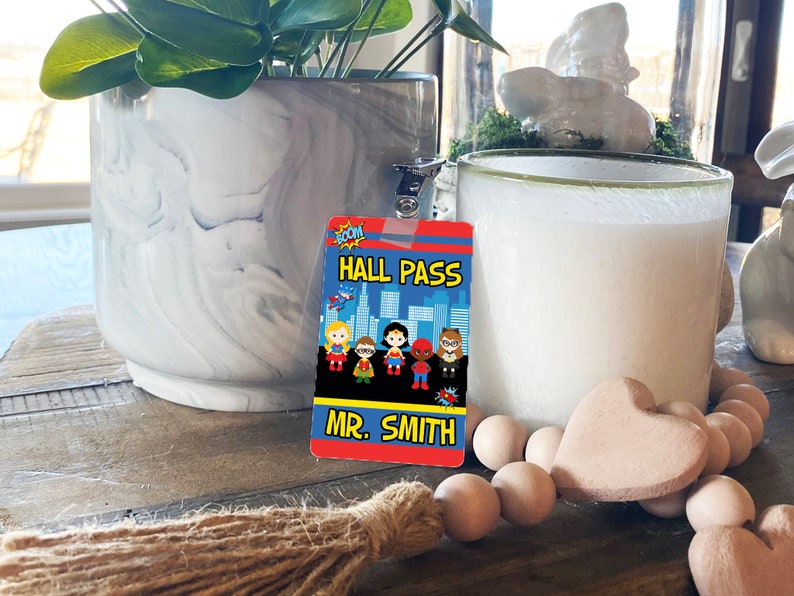 Superhero Theme Classroom Hall Passes for Teachers - Etsy