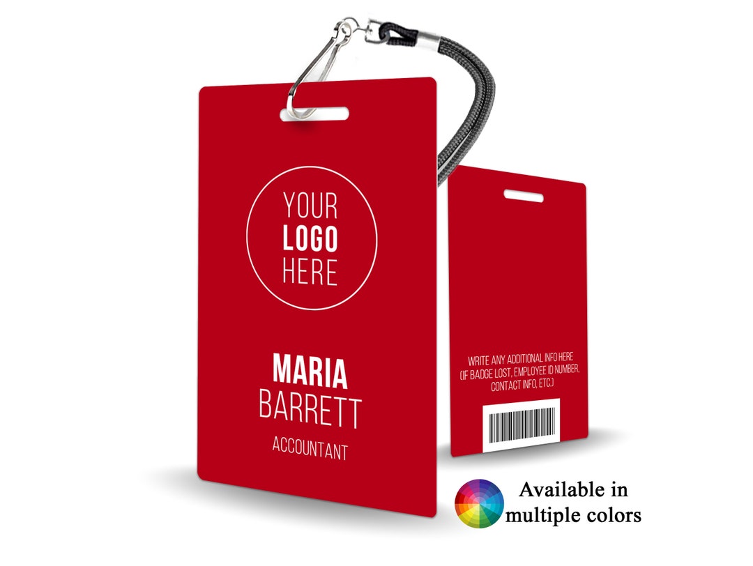 Basic Badge Template With Logo - Badge Template, Logo ID, Customizable ...