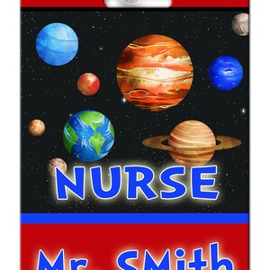Planets Theme Classroom Hall Passes for Teachers, Personalized, Set of ...