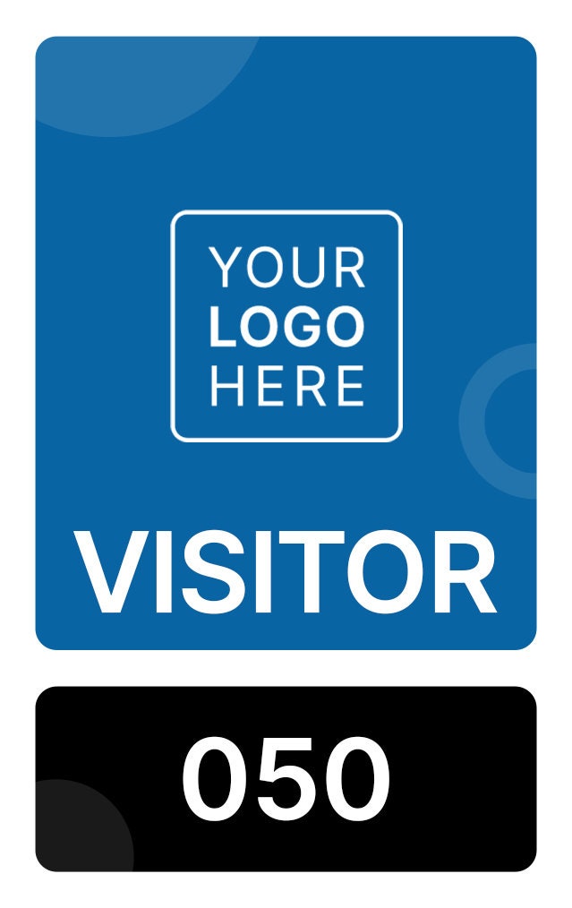Corporate Visitor Badge - Event Entry Pass, Customizable Visitor ID ...