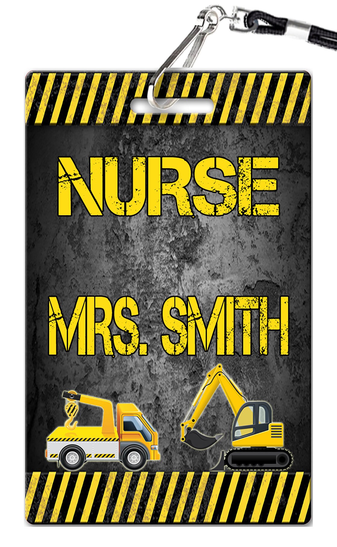 Construction Theme Classroom Hall Passes for Teachers, Personalized ...
