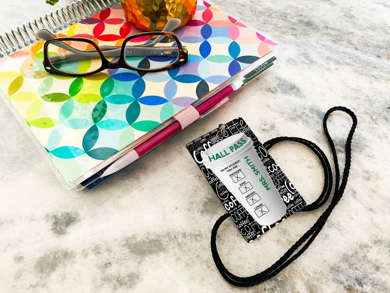 Coffee Theme Classroom Hall Passes for Teachers Personalized - Etsy