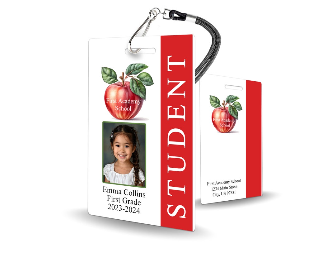 Student ID Badge - Student Badge, Identification Card, School Badge ...