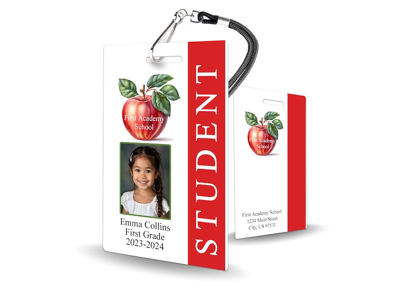 Student ID Badge - Student Badge, Identification Card, School Badge ...