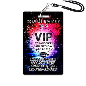 Vip Fireworks Invitation PLASTIC VIP Fireworks, VIP Fireworks ...