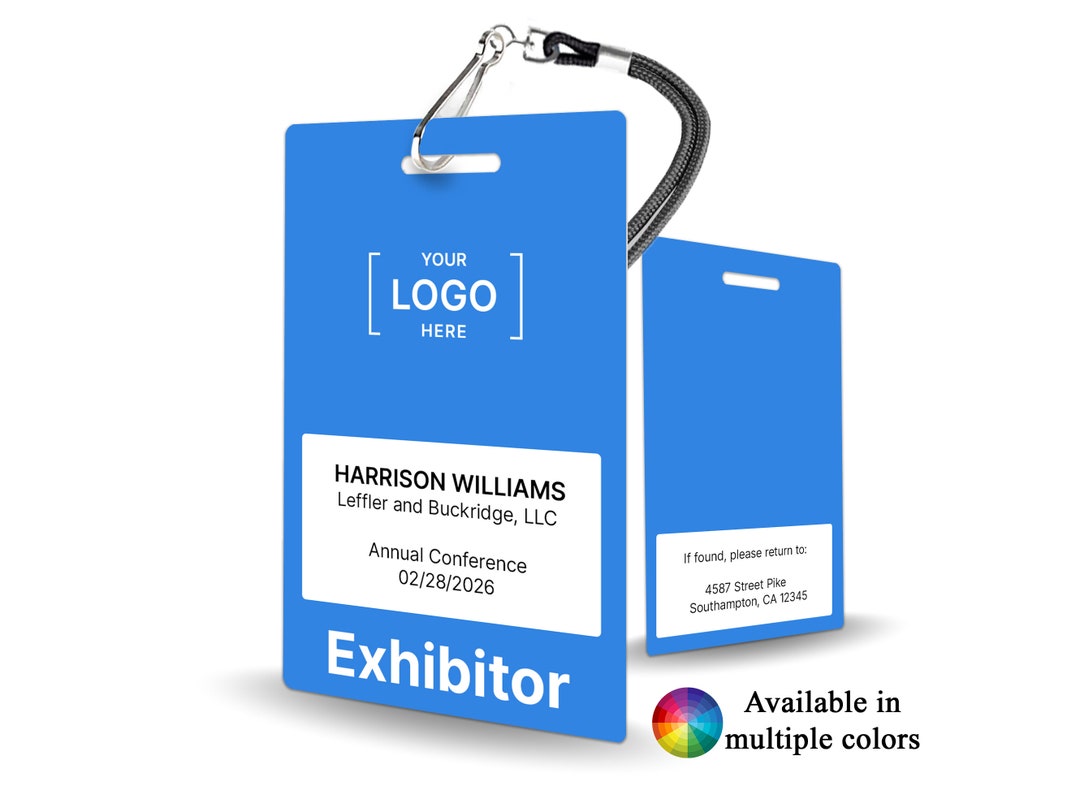 Customized Exhibitor ID Badge - Event Access Pass - Etsy