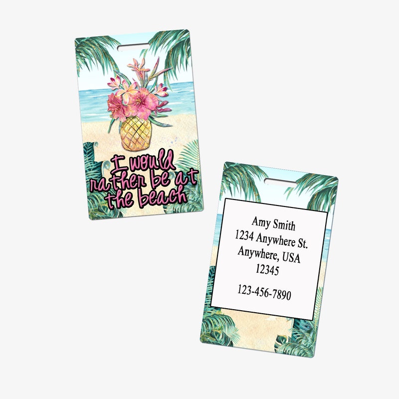 Tropical Name Tag - Etsy