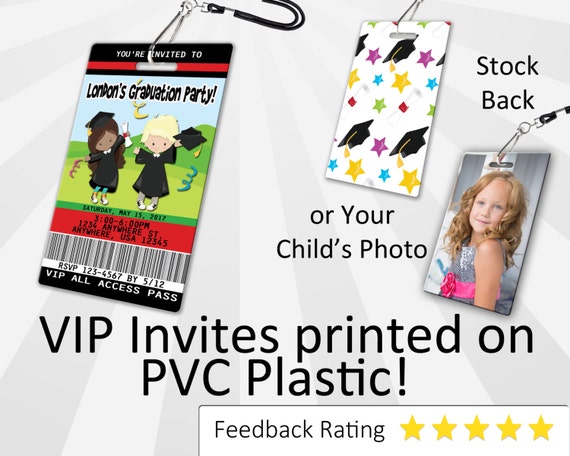 Graduation Invitation PLASTIC Graduation Graduation - Etsy