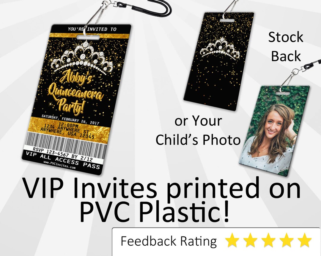 Quinceanera Birthday Invitation PLASTIC Quinceanera Birthday ...