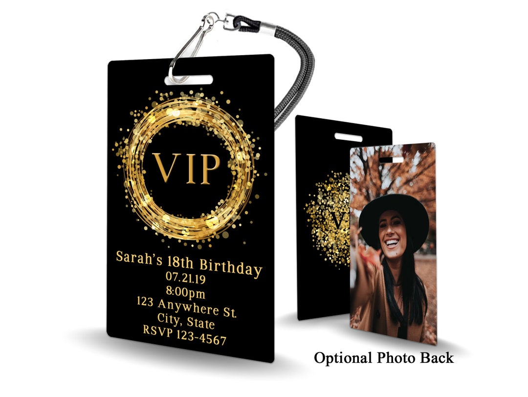 VIP Birthday Invitation PLASTIC VIP Birthday, Vip Birthday Invitation ...