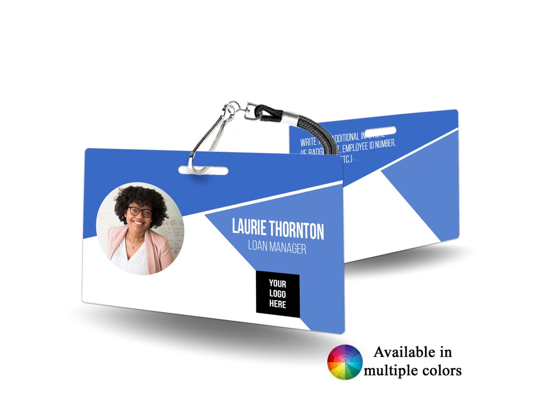 Modern Staff Badge ID Card, Custom ID Badge, Design Your Own Id Card ...