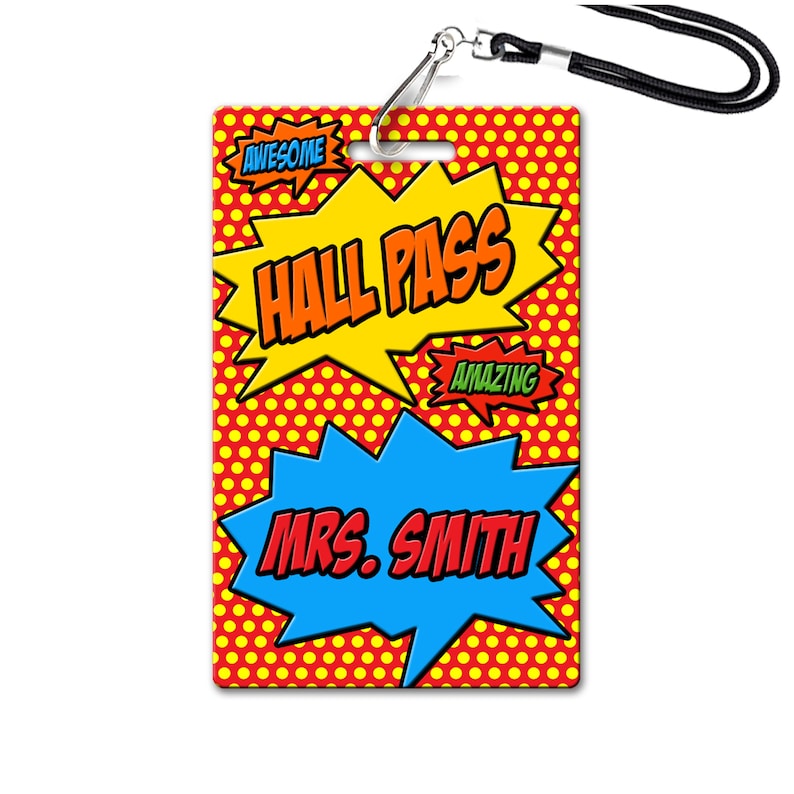 Superhero Theme Classroom Hall Passes for Teachers - Etsy