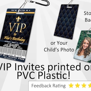 VIP Pass Birthday Invitation PLASTIC VIP Pass Birthday, Vip Pass ...