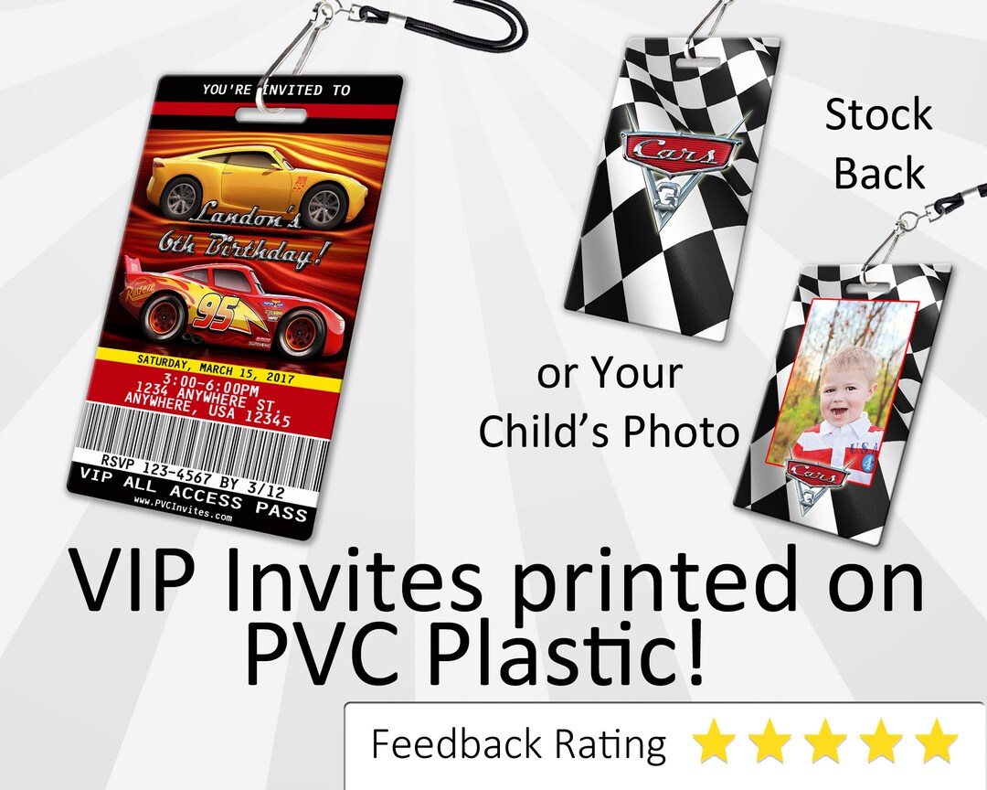 Cars 3 Birthday Invitation PLASTIC Cars 3 Birthday, Cars 3 Birthday ...
