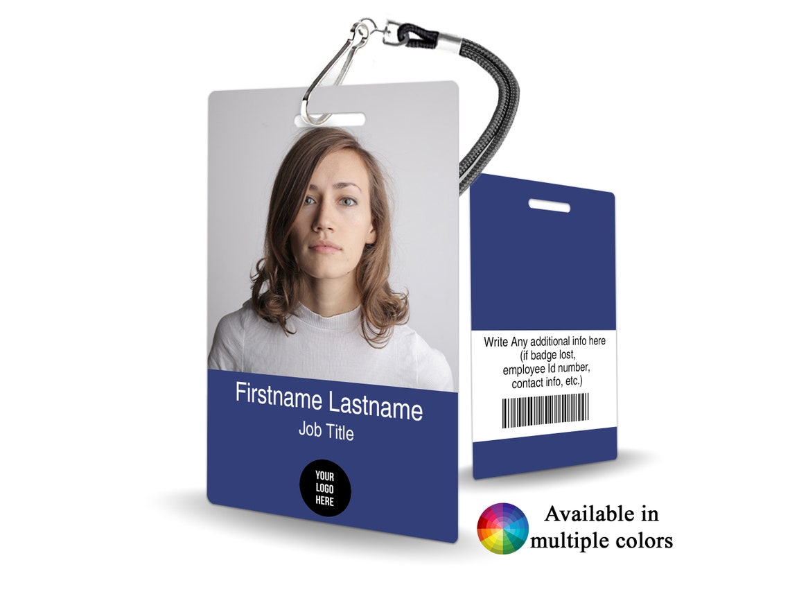 Photo Badge ID Card - Photo ID, Personalized Badge, Custom ID Card ...