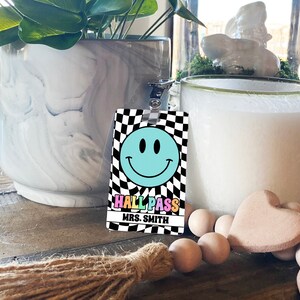 Smiley Face Pastel Theme Classroom Hall Passes for Teachers ...
