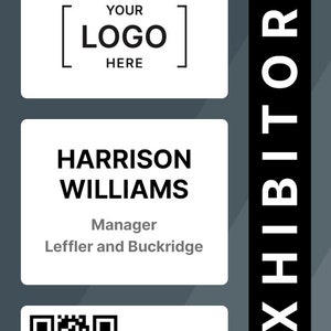 Custom Exhibitor Badge - Personalized Design - Etsy