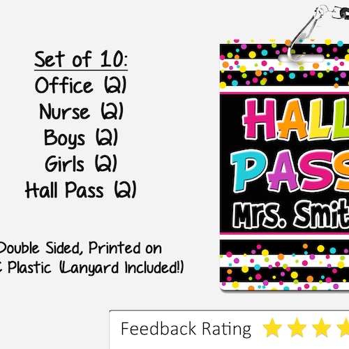 Coffee Theme Classroom Hall Passes for Teachers Personalized - Etsy