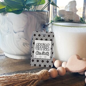 Black and White Theme Classroom Hall Passes for Teachers, Personalized ...