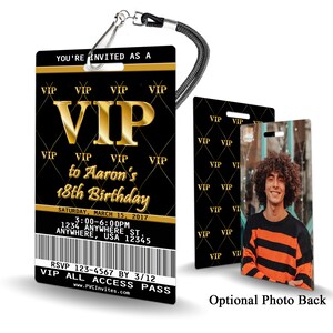 VIP Birthday Invitation PLASTIC VIP Birthday, Vip Birthday Invitation ...